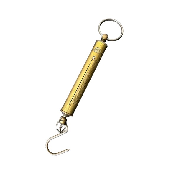 Kitchen | Vintage Hanging Brass Spring Scale 4 Lb Early 1900s Salter No ...